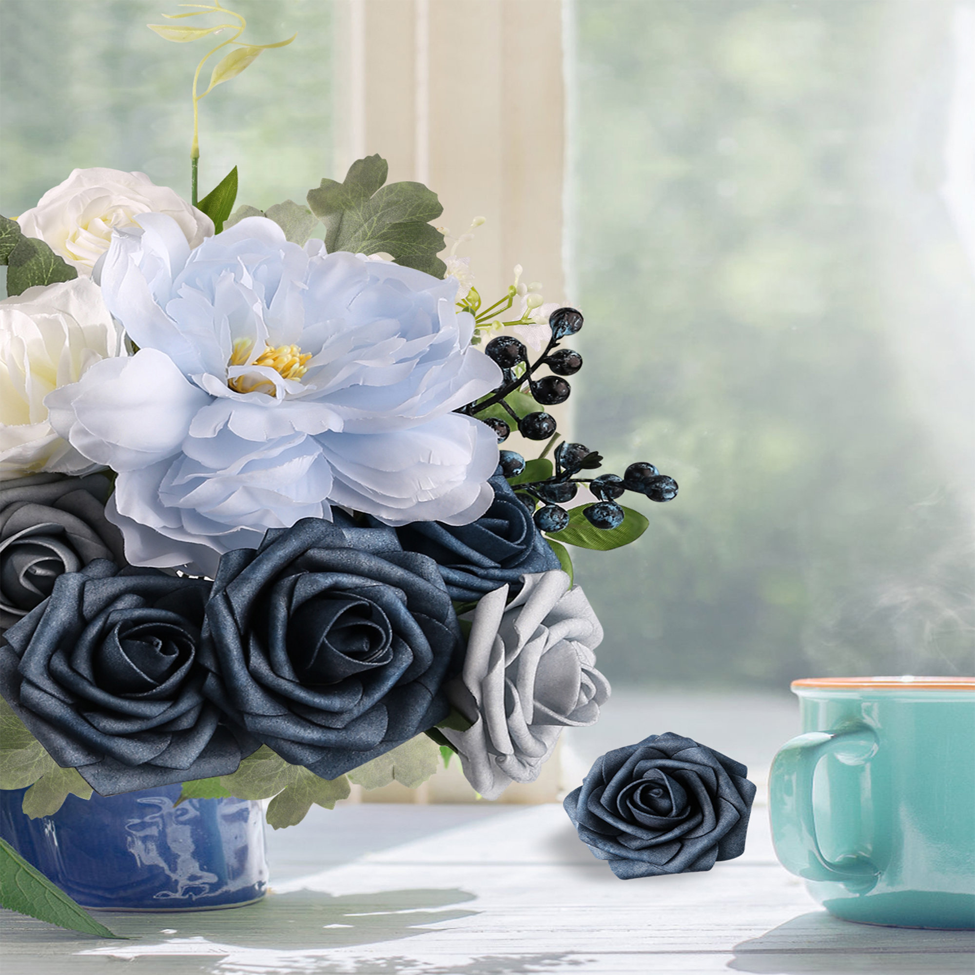 Primrue Artificial Flowers Fake Roses Wedding Flowers For Wedding Party ...