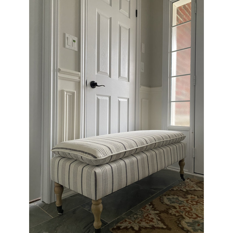 Alcott Hill® Coumas Linen Blend Upholstered Bench | Wayfair