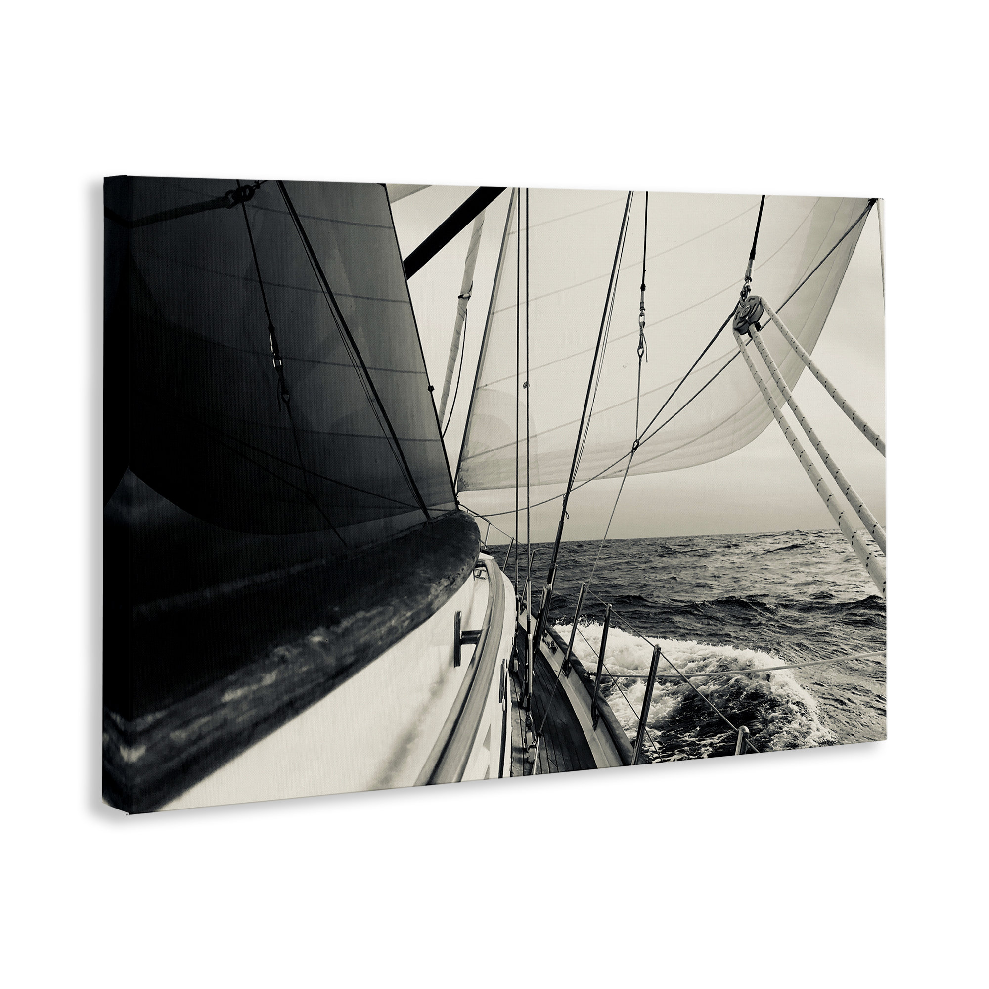 Breakwater Bay Sailing The Sea View Canvas Wall Art by LSR Design ...