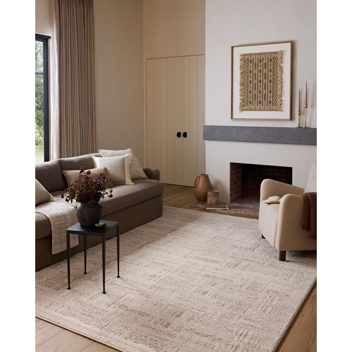 Amber Lewis x Loloi Monty Ivory / Taupe Area Rug & Reviews | Wayfair