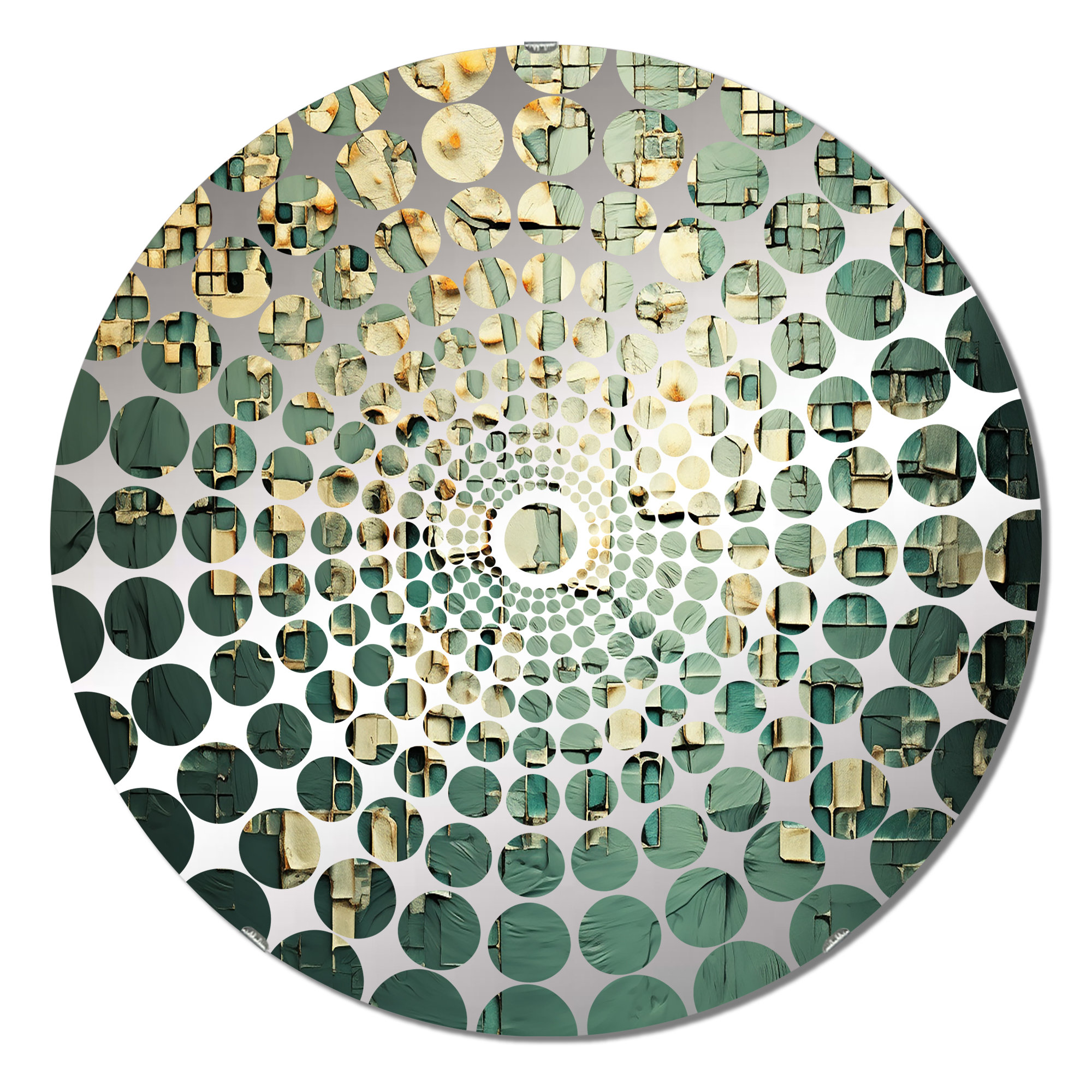 Design Art Vintage Impermanence In Retro Gold Blue Shades III ...