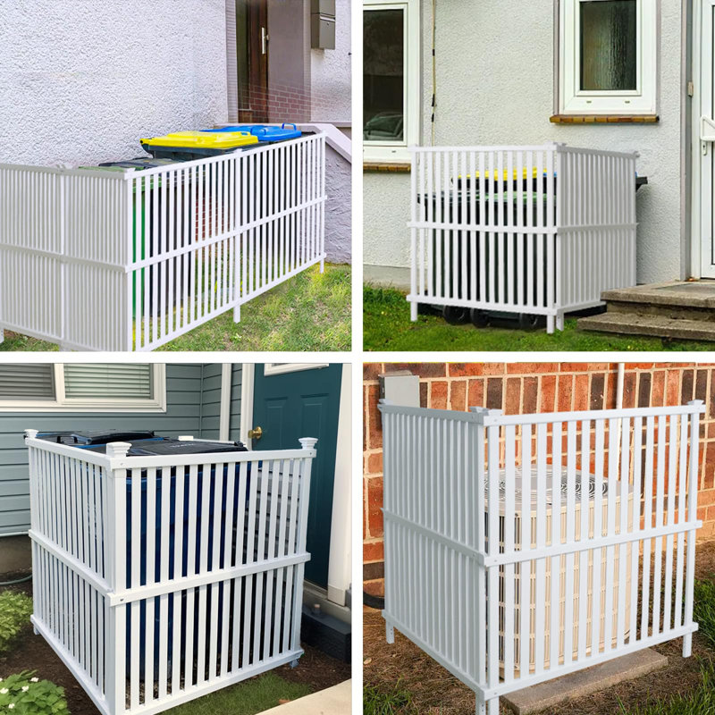 Artpuch 42"W X 48"H Air Conditioner Fence, White Panel for Outside(2 ...