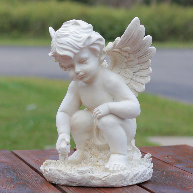 Northlight Seasonal 12" Reaching Cherub Angel Outdoor Patio Garden ...