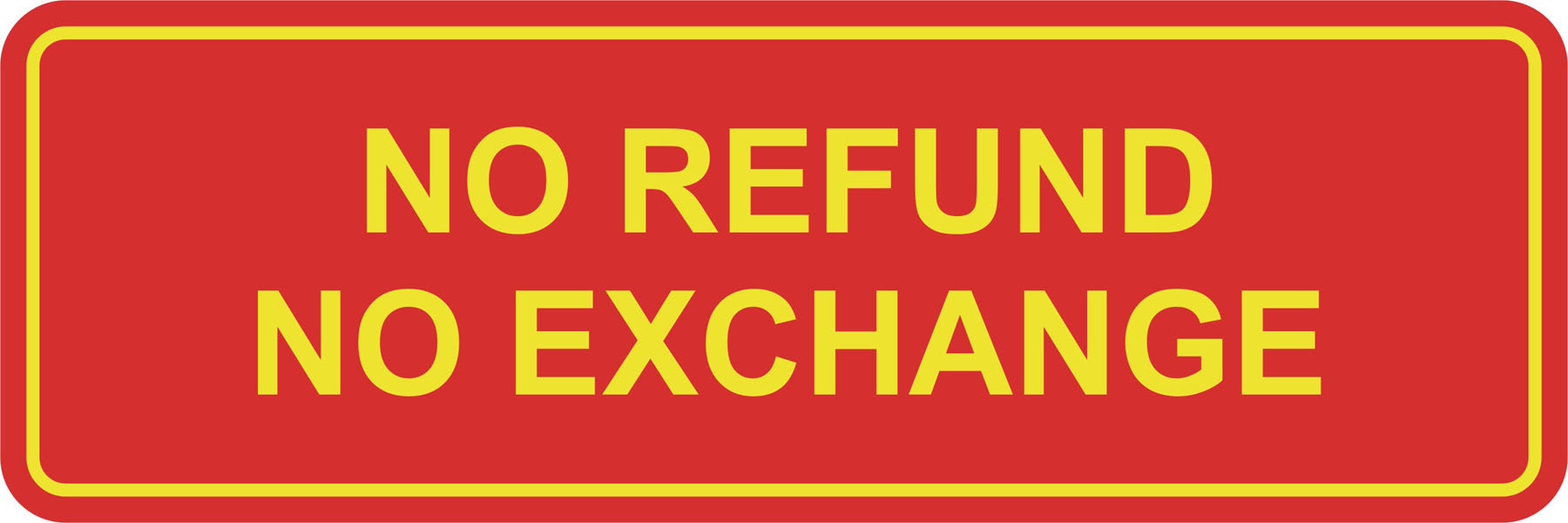 Signs ByLITA Standard No Refund No Exchange Sign(Black Gold) - Large ...