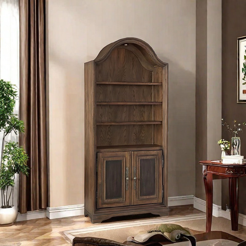 Parttlion American country style solid wood arch bookcase | Wayfair
