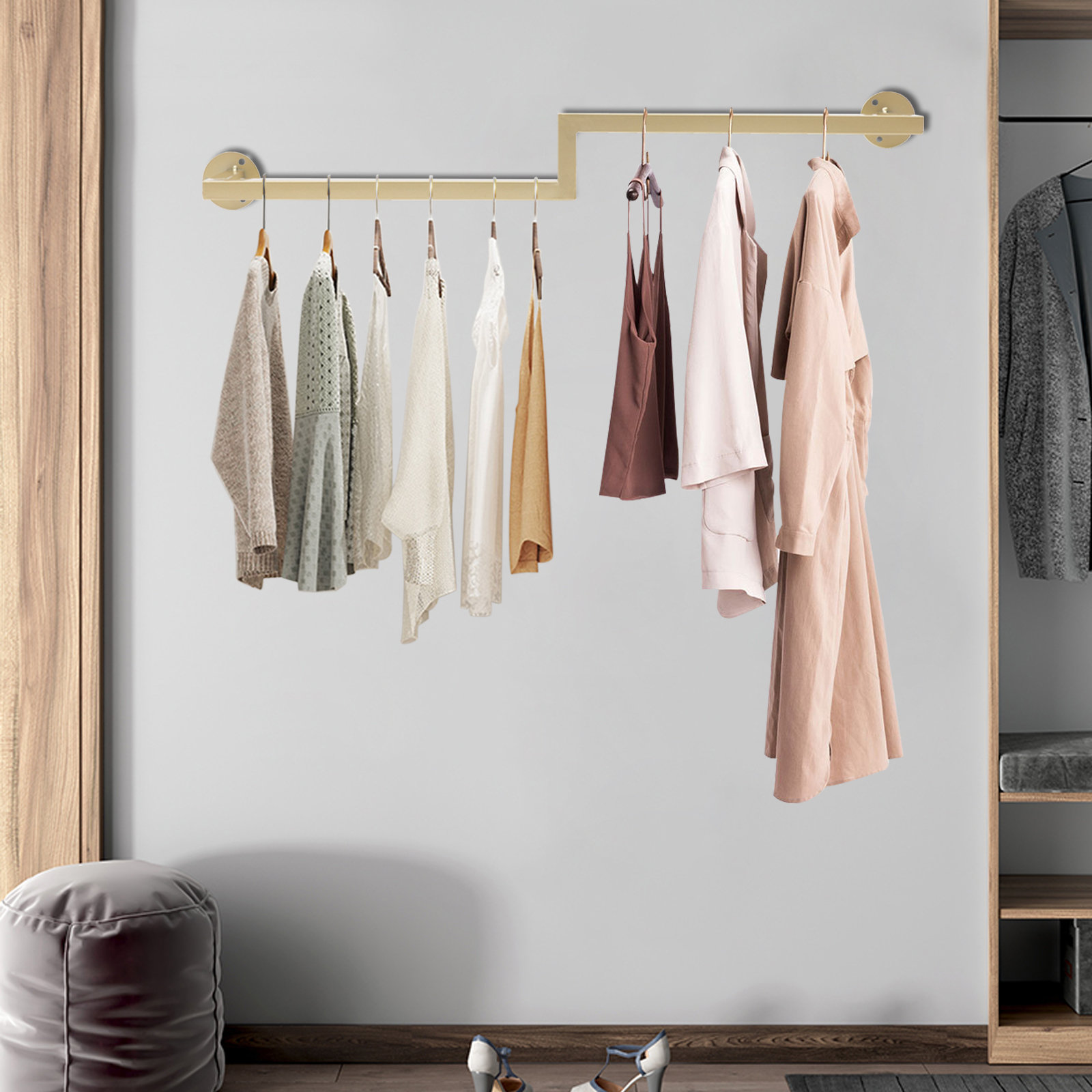 Everly Quinn Iron Wall Wall Mounted Coat Rack & Reviews - Wayfair Canada