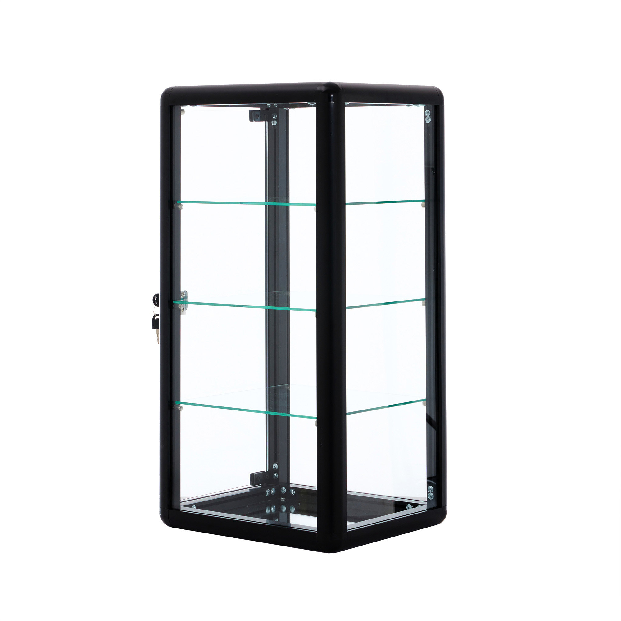 Ivy Bronx Tempered Glass Counter Top Display Showcase with Sliding ...