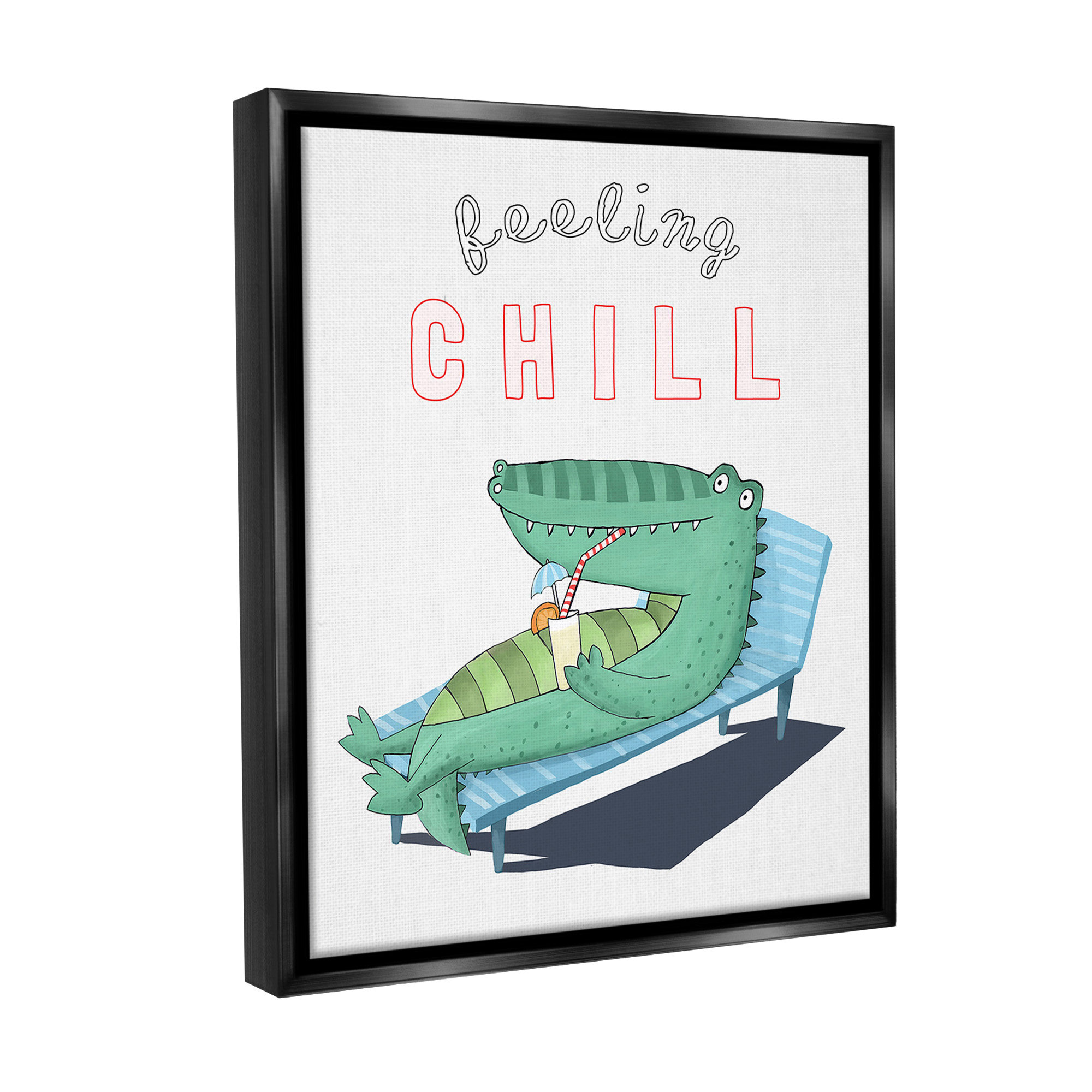 Dovecove Feeling Chill Alligator by Carla Daly Print on Canvas | Wayfair