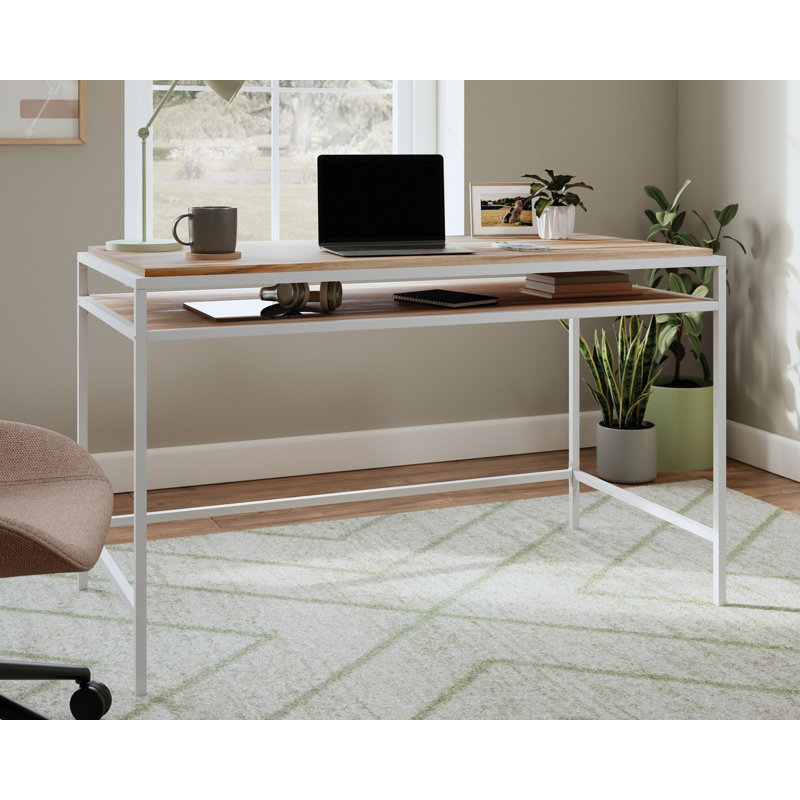 Sauder Writing Desk with Shelf in Kiln Acacia | Wayfair