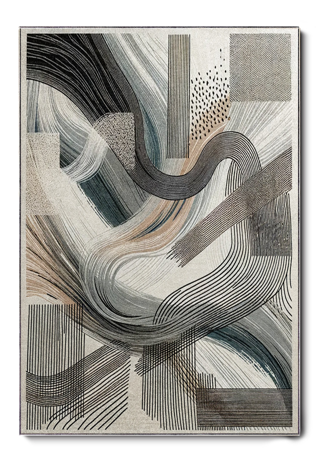 Orren Ellis Cathy Multi-Colored Machine Printed Chenille Striped Area ...