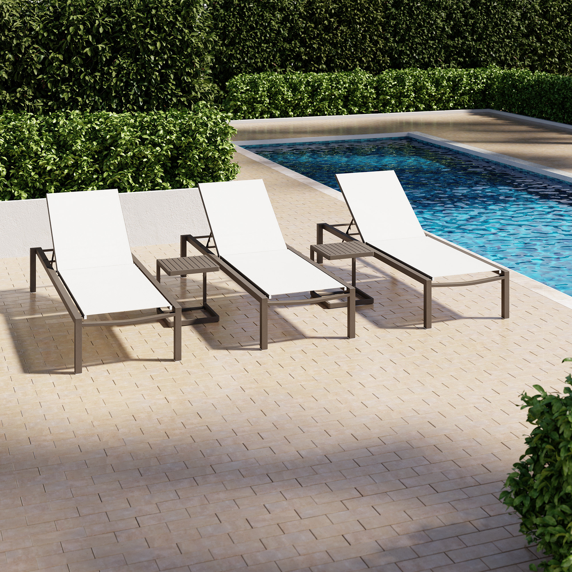 Source Furniture Fusion 82" Long Reclining Single Chaise and Table ...