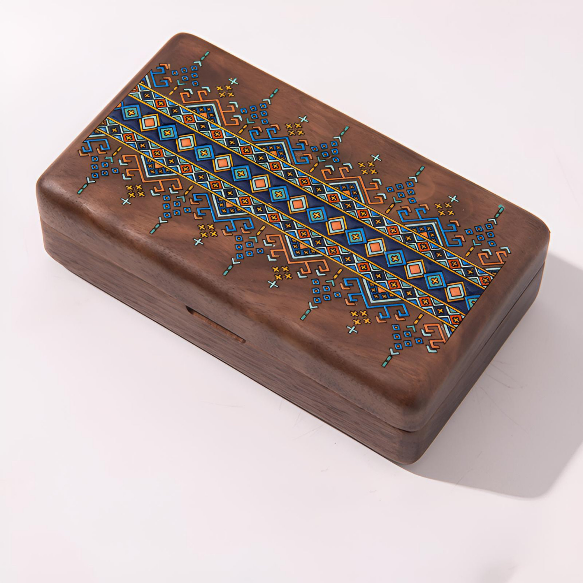 World Menagerie Walnut Solid Wood Jewelry Box, High-End Light Luxury ...