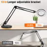 Wrought Studio™ Desk Lamp with Round Stand & Clamp, Magnifier LED Lamp ...