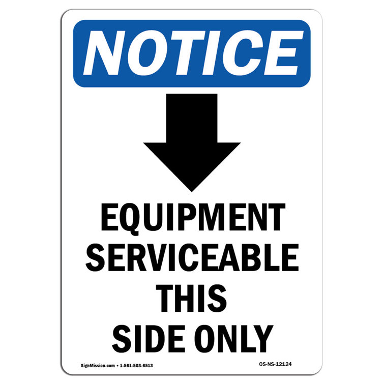 SignMission Notice - Equipment Serviceable Sign | Wayfair