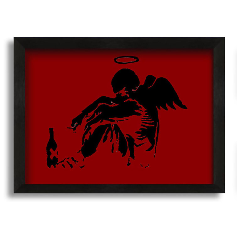 Maturi Fallen Angel Red - Picture Frame Painting on Canvas | Wayfair.co.uk