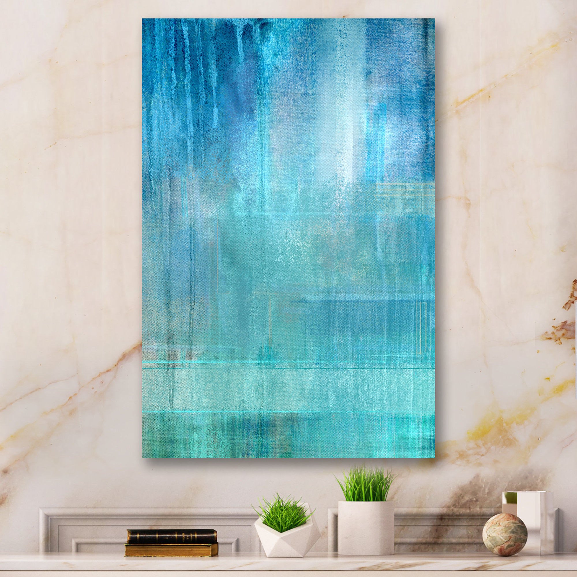 Wrought Studio™ Blue Meets Turquoise Abstract Art II - Modern ...