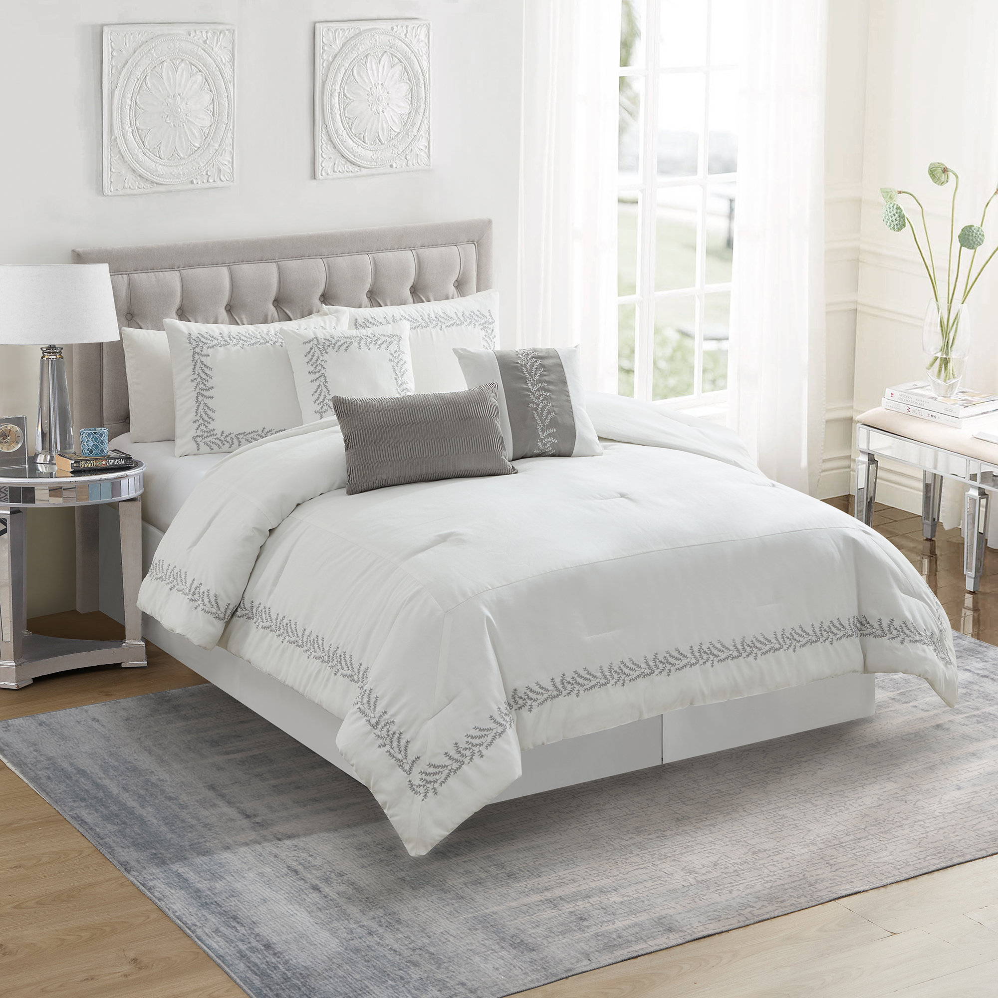 Sweet Home Collection Salerno 7 Piece Faux Suede Elegant Bedding Set By ...