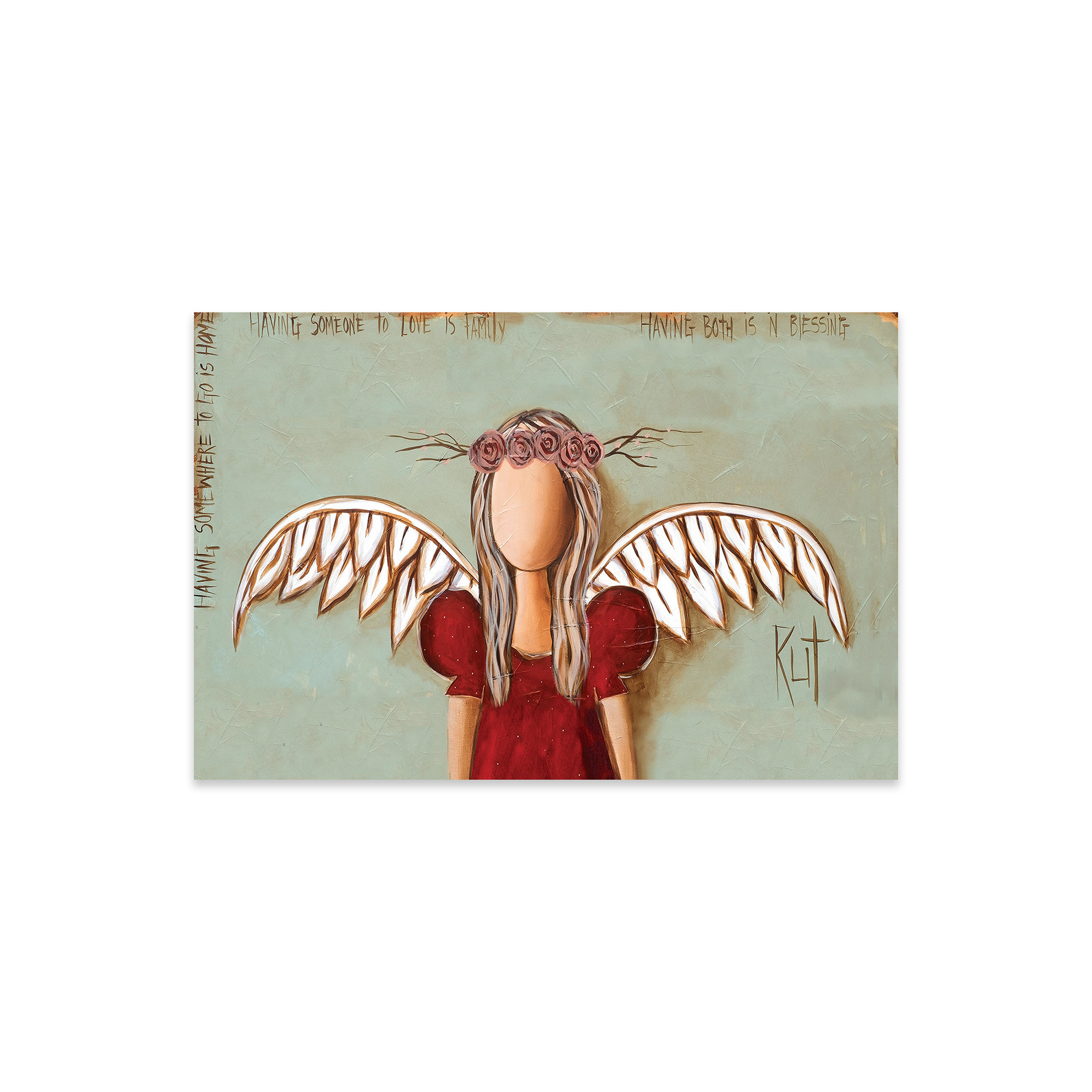 Trinx A Blessing On Plastic / Acrylic by Ruth's Angels Painting | Wayfair