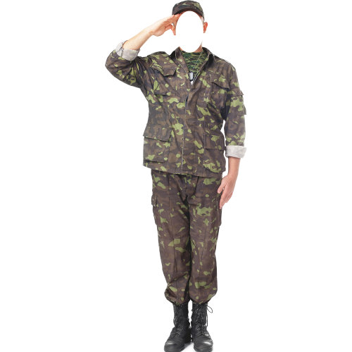 Wet Paint Printing SS11133 Army Soldier Salute Stand In Cardboard ...