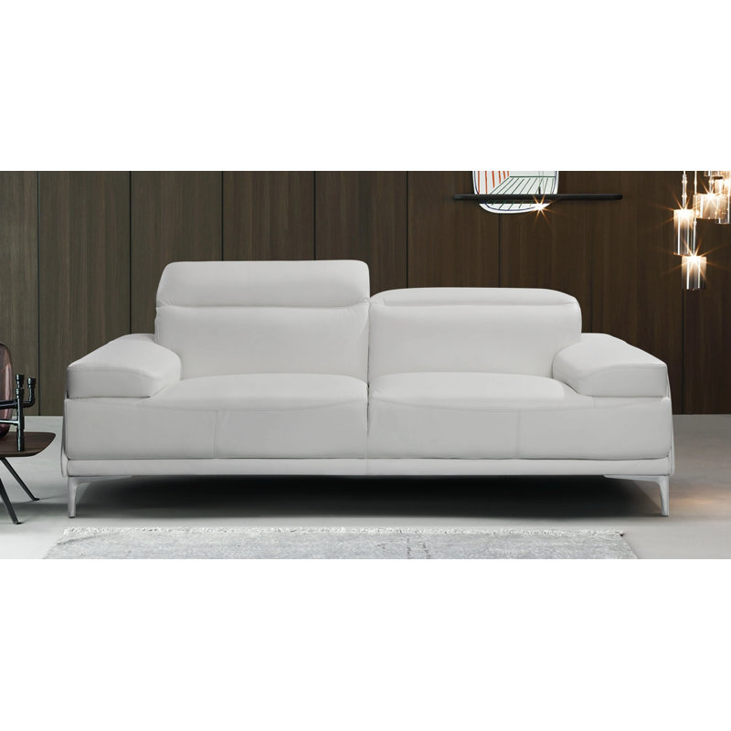 Brayden Studio® Brijin 86'' Leather Sofa | Wayfair