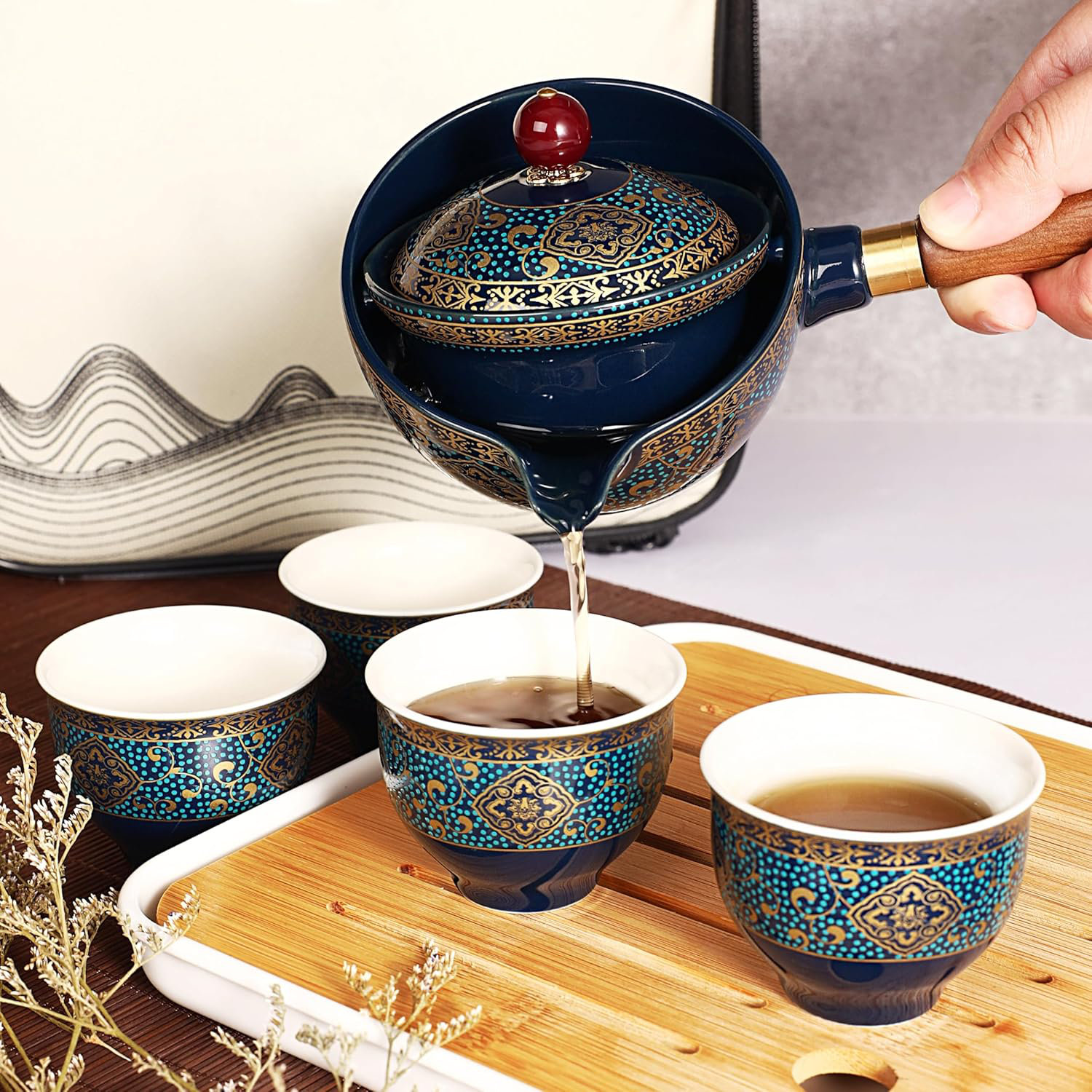 Red Barrel Studio Authentic Chinese Tea Set Portable Gongfu Tea Set ...