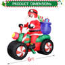 The Holiday Aisle® 6FT Christmas Inflatables Santa Claus Ride ...