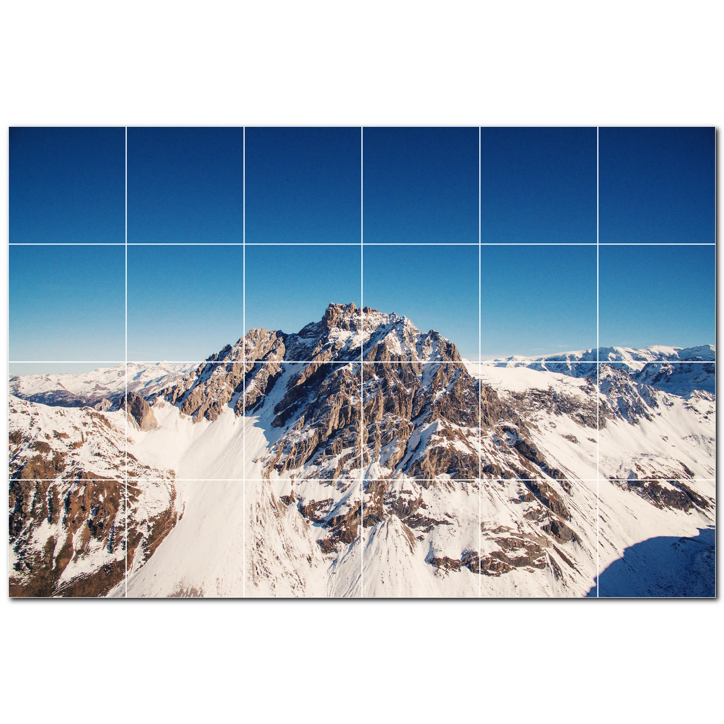 Picture-Tiles.com 36" x 24" Ceramic Mountains Photo Decorative Mural ...
