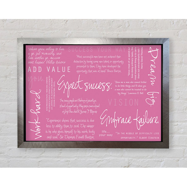 Bright Star Work Hard Dream Big Expect Success Pink - Single Picture ...