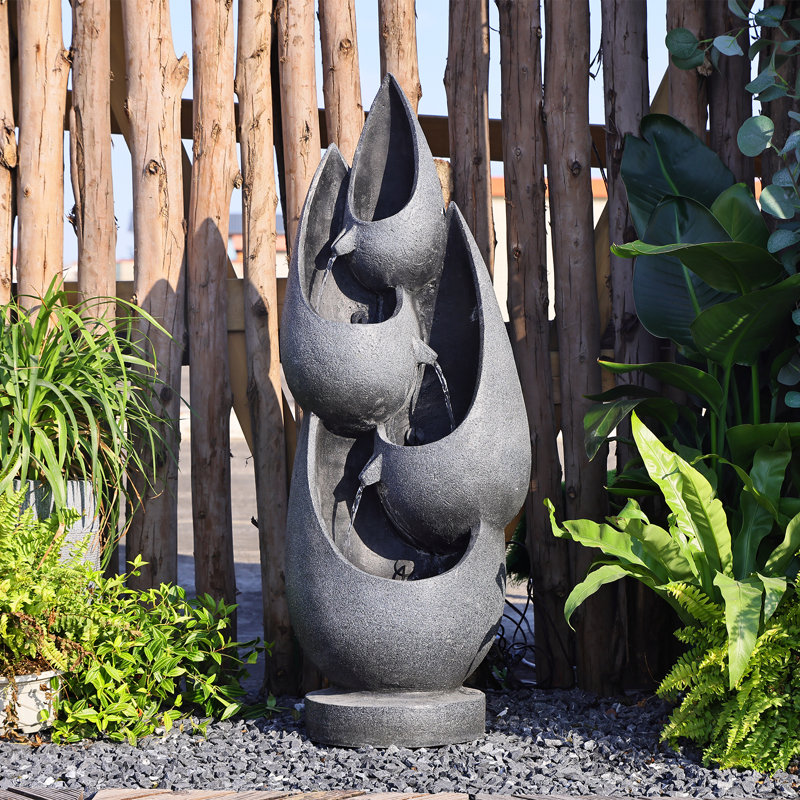 Wrought Studio™ Gennetta Hand Crafted Weather Resistant Floor Fountain ...