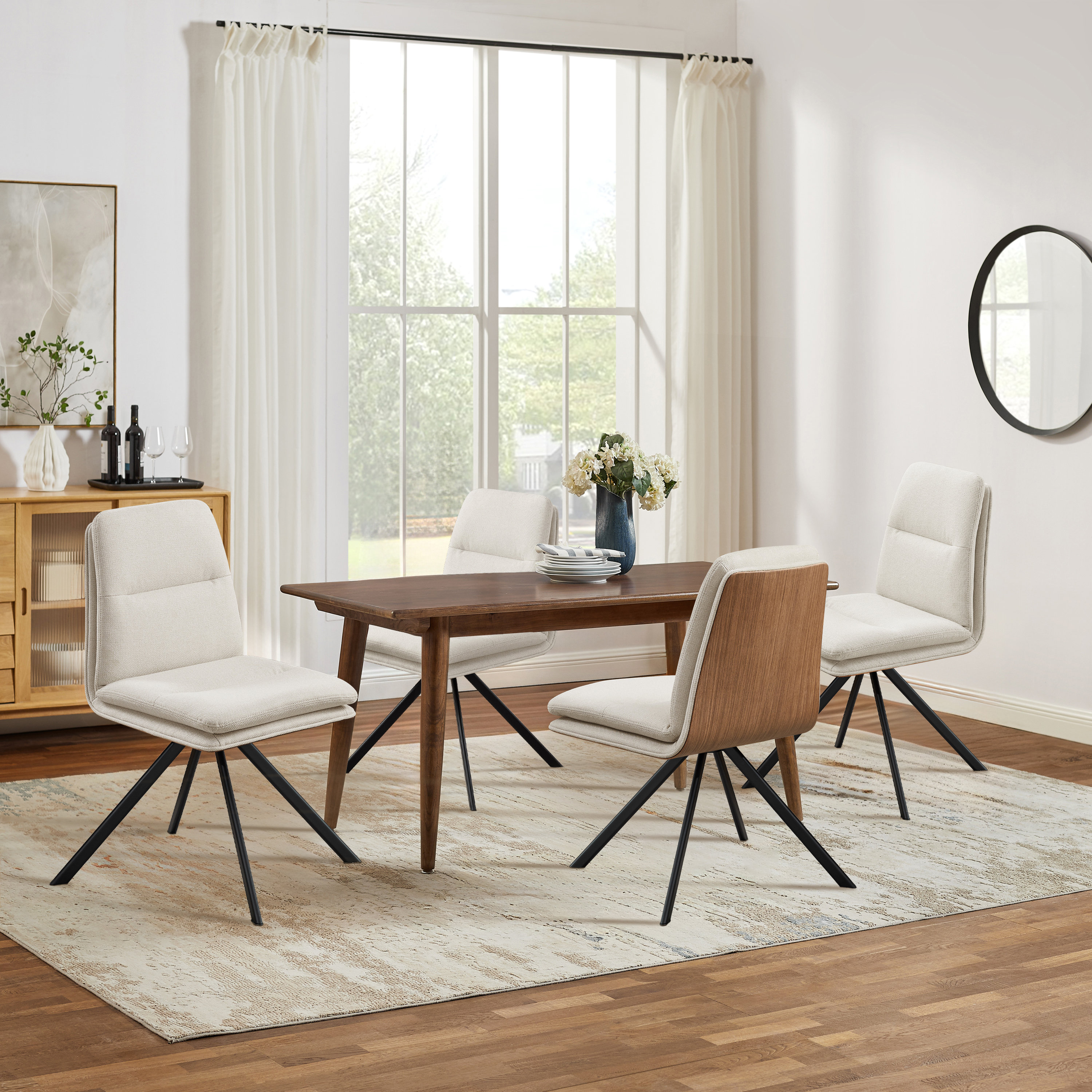 Corrigan Studio® Upholstered Swivel Dining Chair | Wayfair