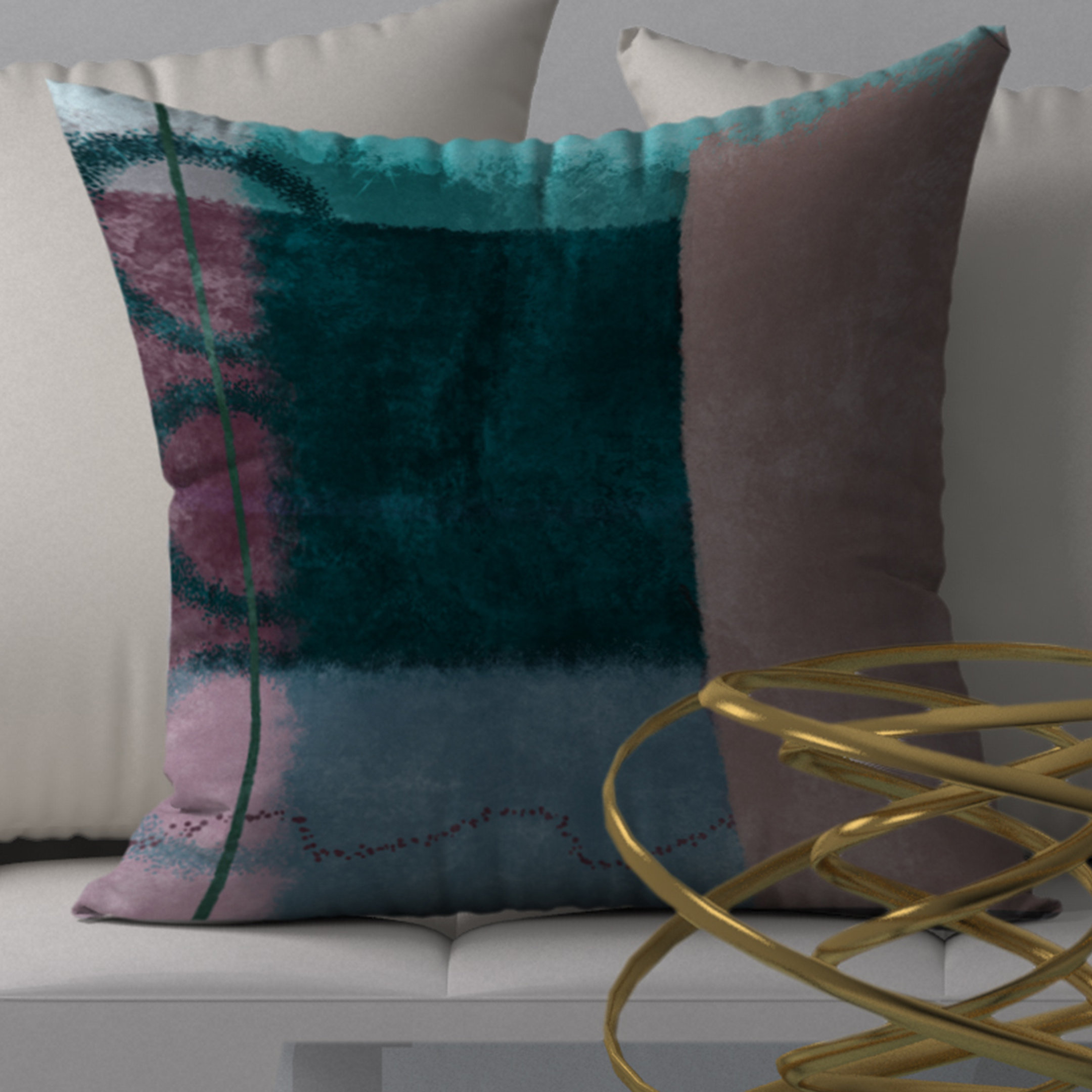 LeRoi Products Abstract Reversible Throw Pillow | Wayfair