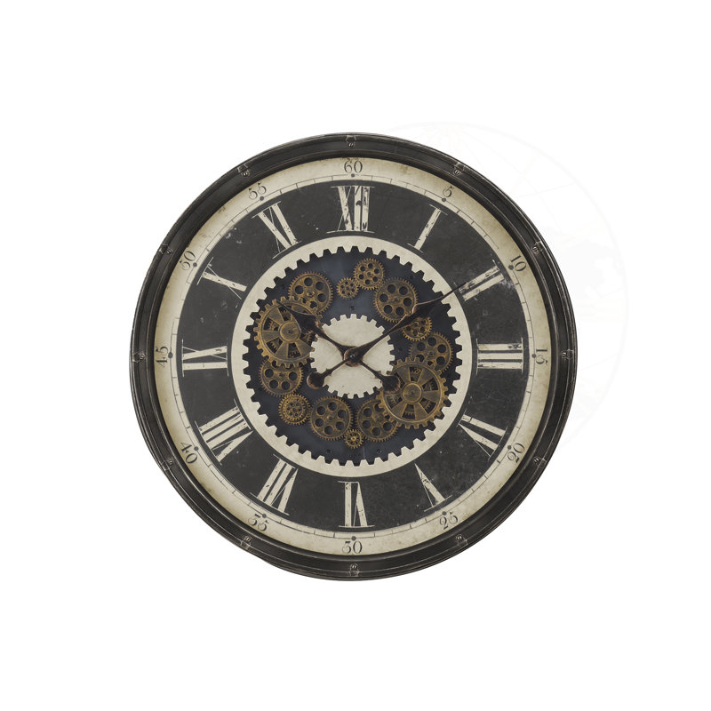 Trent Austin Design® 30" Round Gear Mechanism Wall Clock | Wayfair