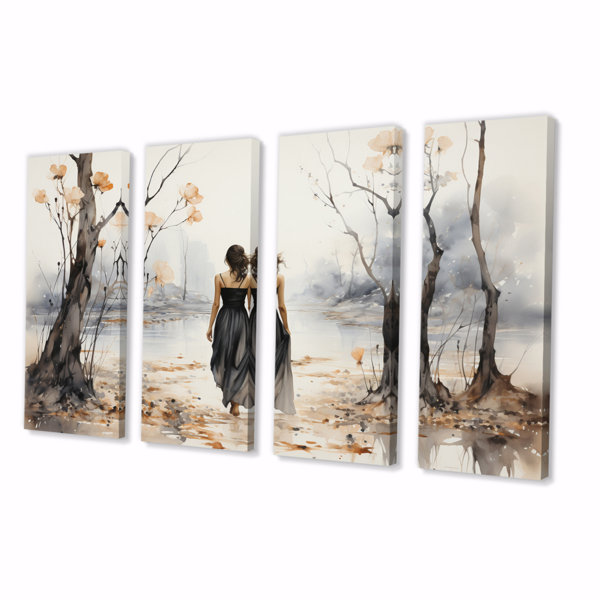 DesignArt Ephemeral Woman In Japon " Ephemeral Woman In Japon " 4 ...