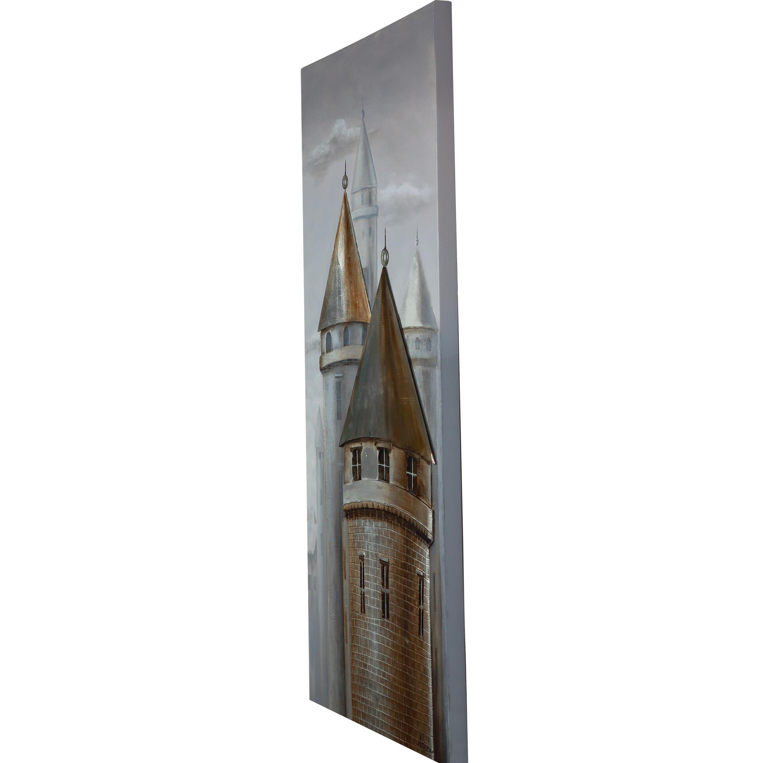 Red Barrel Studio® 'Town of Turrets' Painting on Canvas | Wayfair