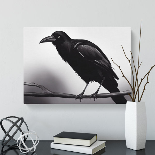 ClassicLiving Cosmopolitan Crow Bird - Wrapped Canvas Print | Wayfair.co.uk