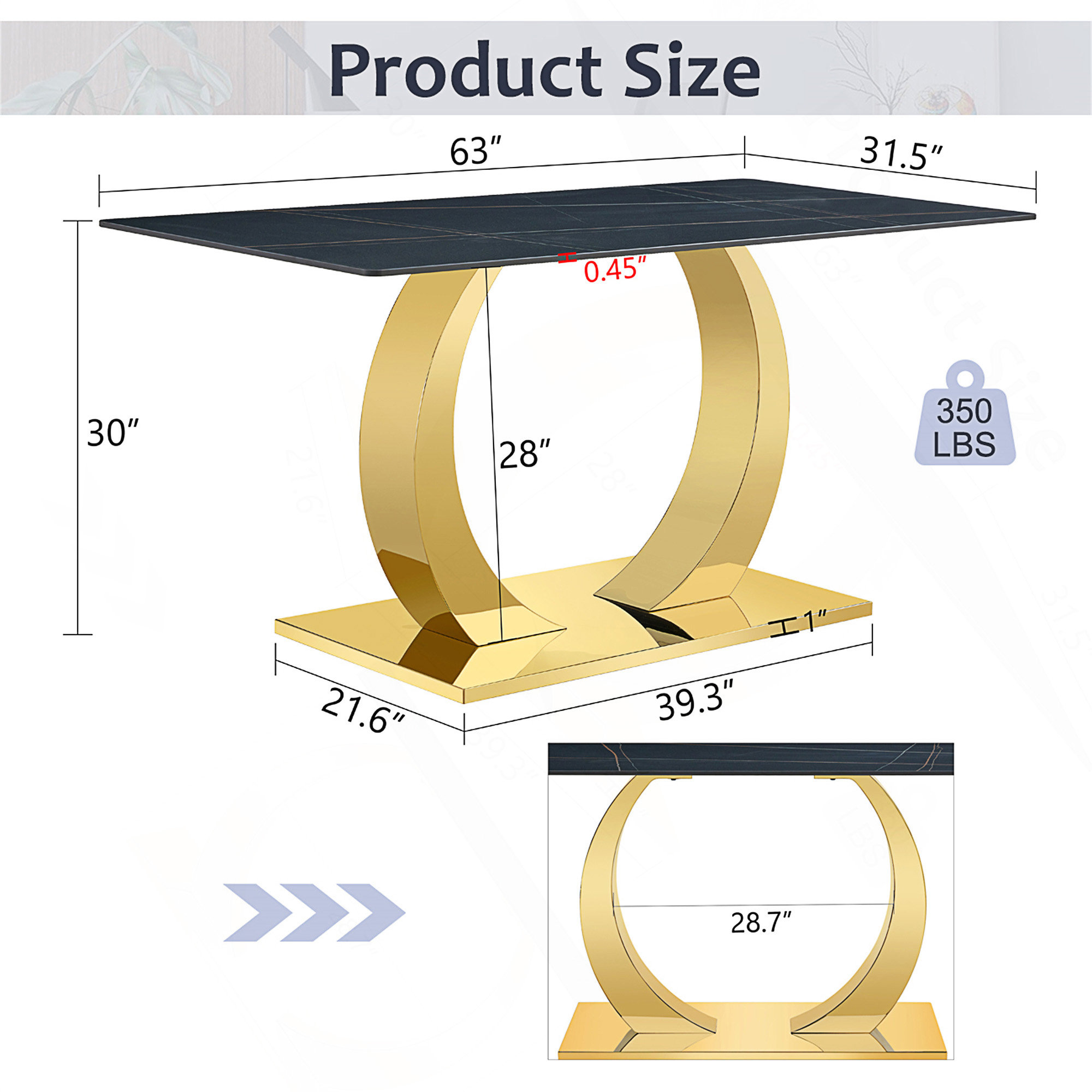 Latitude Run® 63 X 31.5 X 30-Inch Sintered Stone Dining Table - A ...