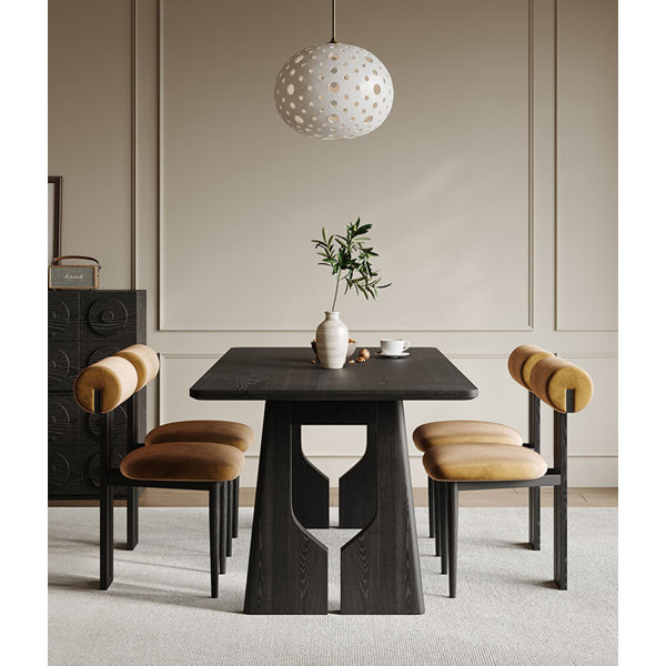 Dainty Table 5 - Piece Solid Wood Double Pedestal Dining Set - Wayfair ...