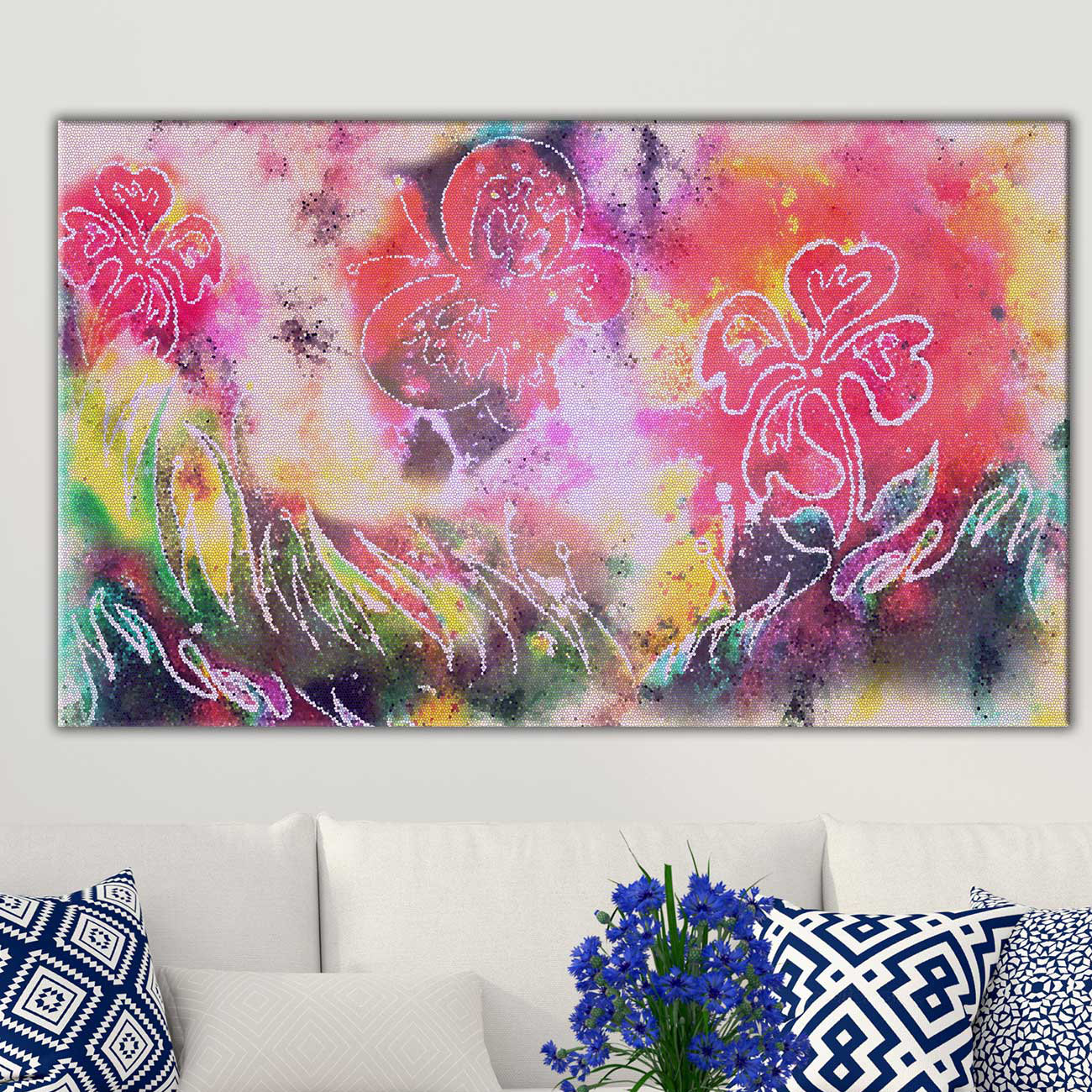 Ebern Designs 'Spring Flowers' Acrylic Painting Print on Wrapped Canvas ...