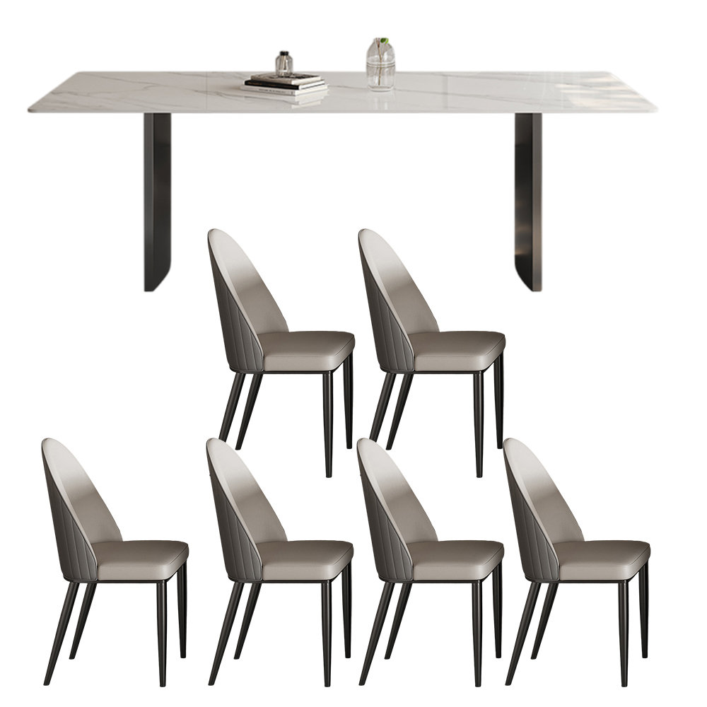 Elamer Light luxury rectangular simple dining table set | Wayfair