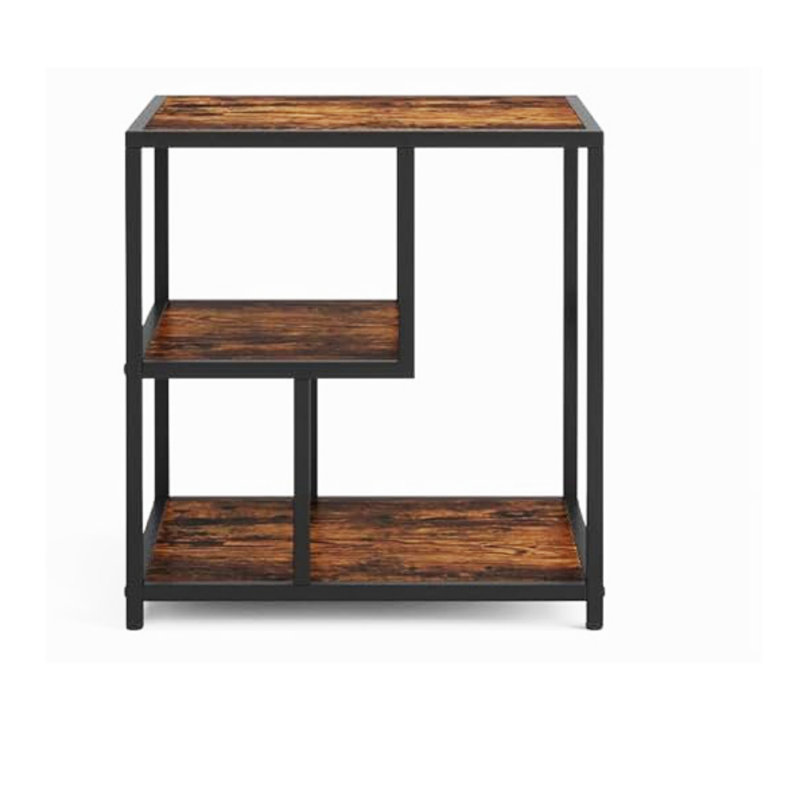 17 Stories 3-Tier Narrow Side Table with Storage Shelves | Wayfair