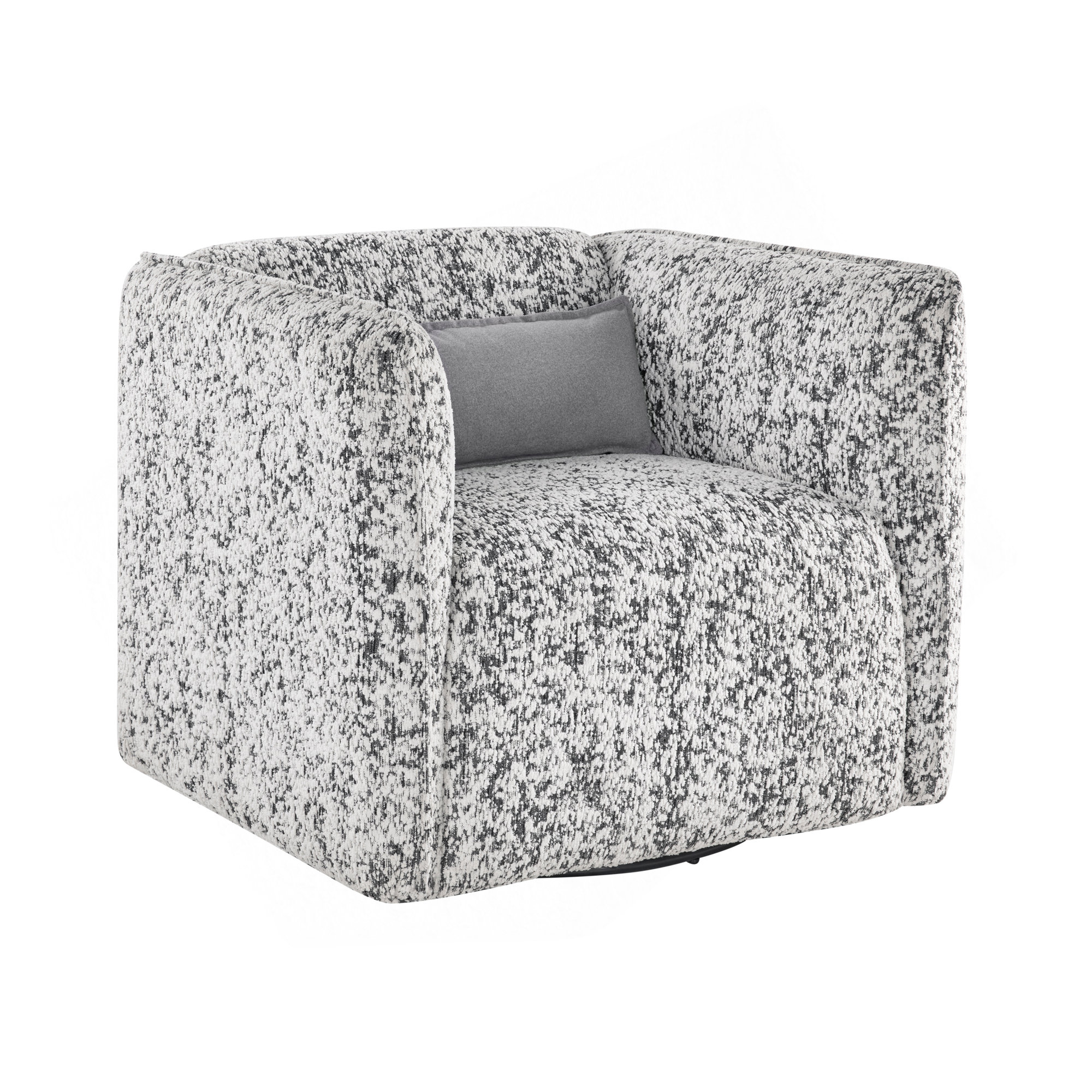 Latitude Run® Fancy Swivel Chair With Jacquard Fabric Upholstery For ...