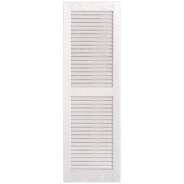 Alpha Shutters Straight Top Full-style Open Louver Shutters Pair ...