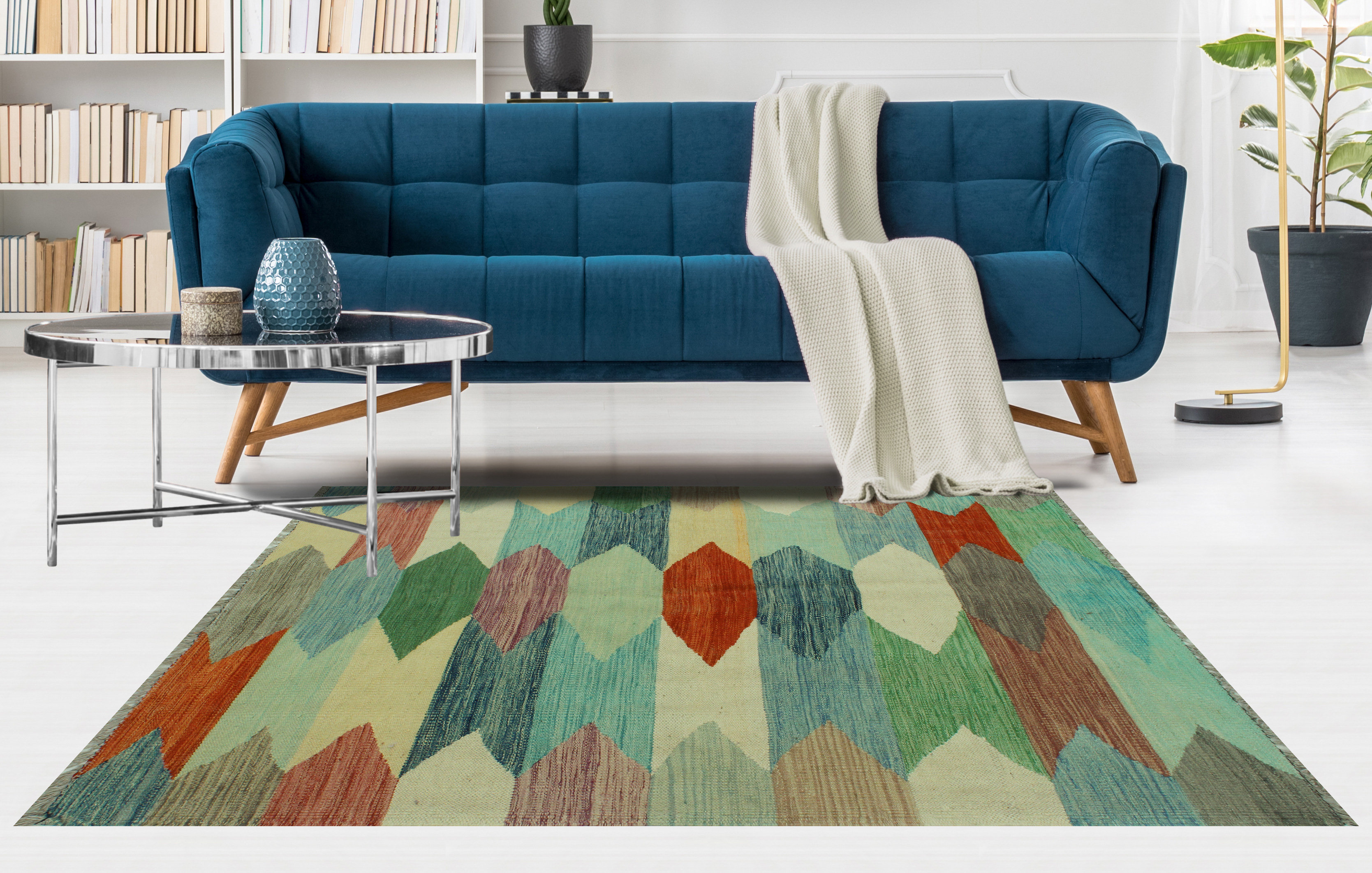 Dakota Fields Winchester Kilim Damia Lt. Green Rug | Wayfair