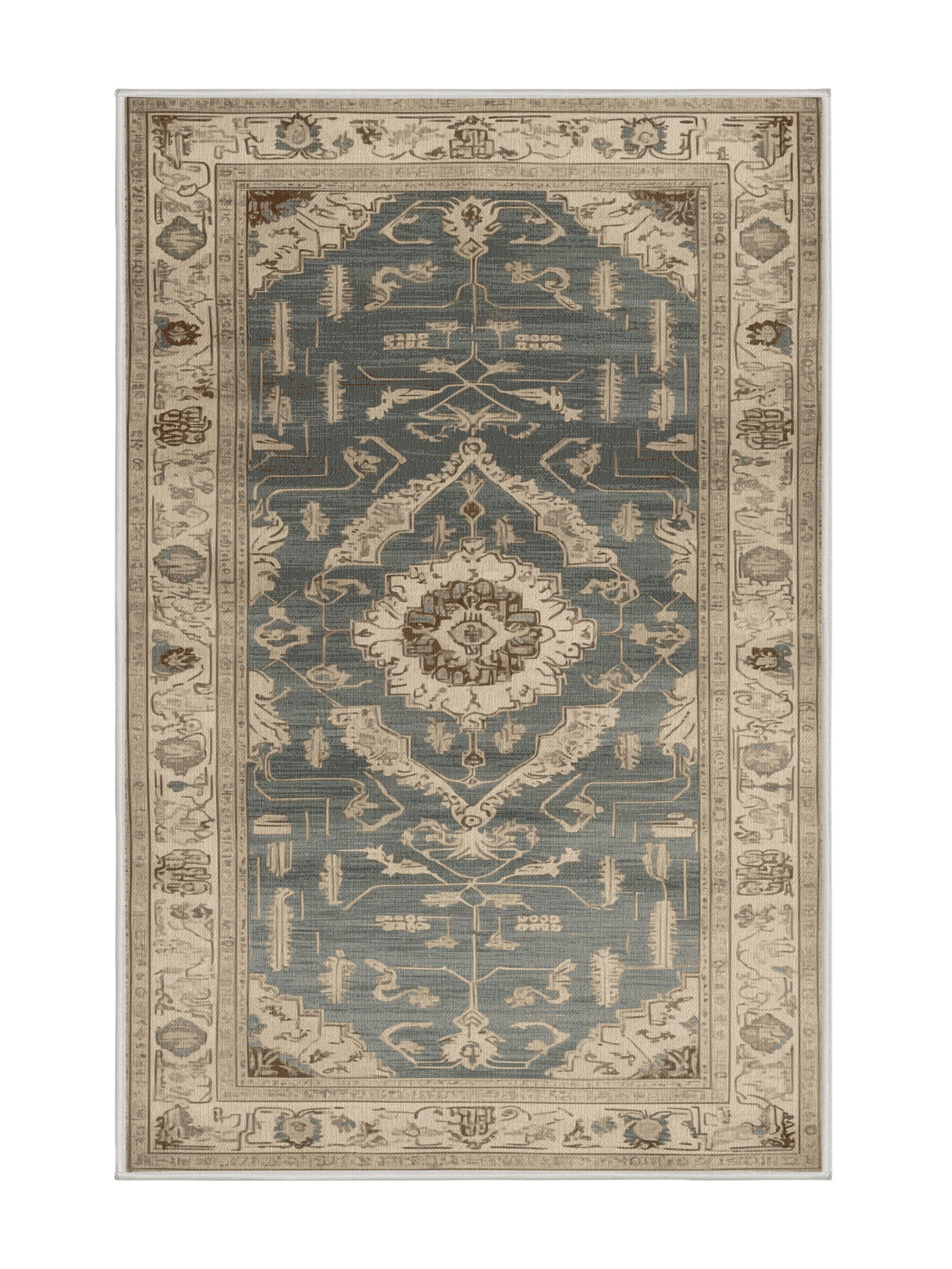 Wildon Home® Machine Washable Art Deco Beige Area Rug | Wayfair