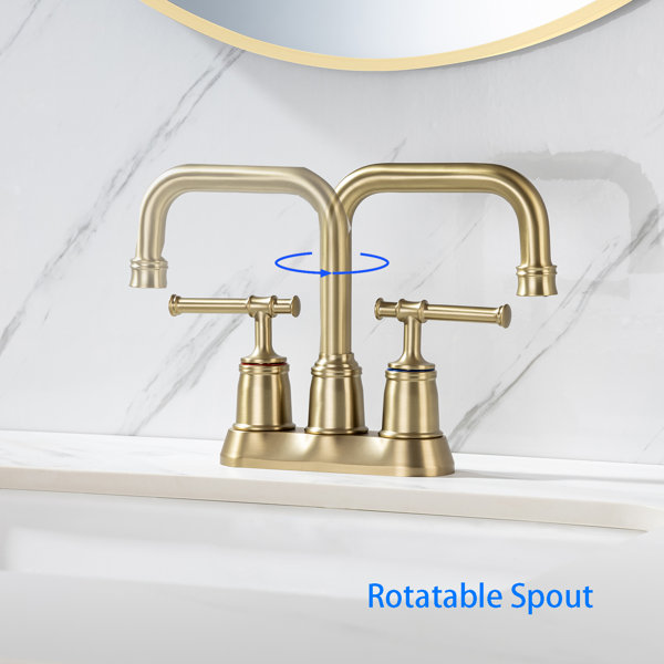 Rainlex Centerset Faucet 2-handle Bathroom Faucet with Drain Assembly ...