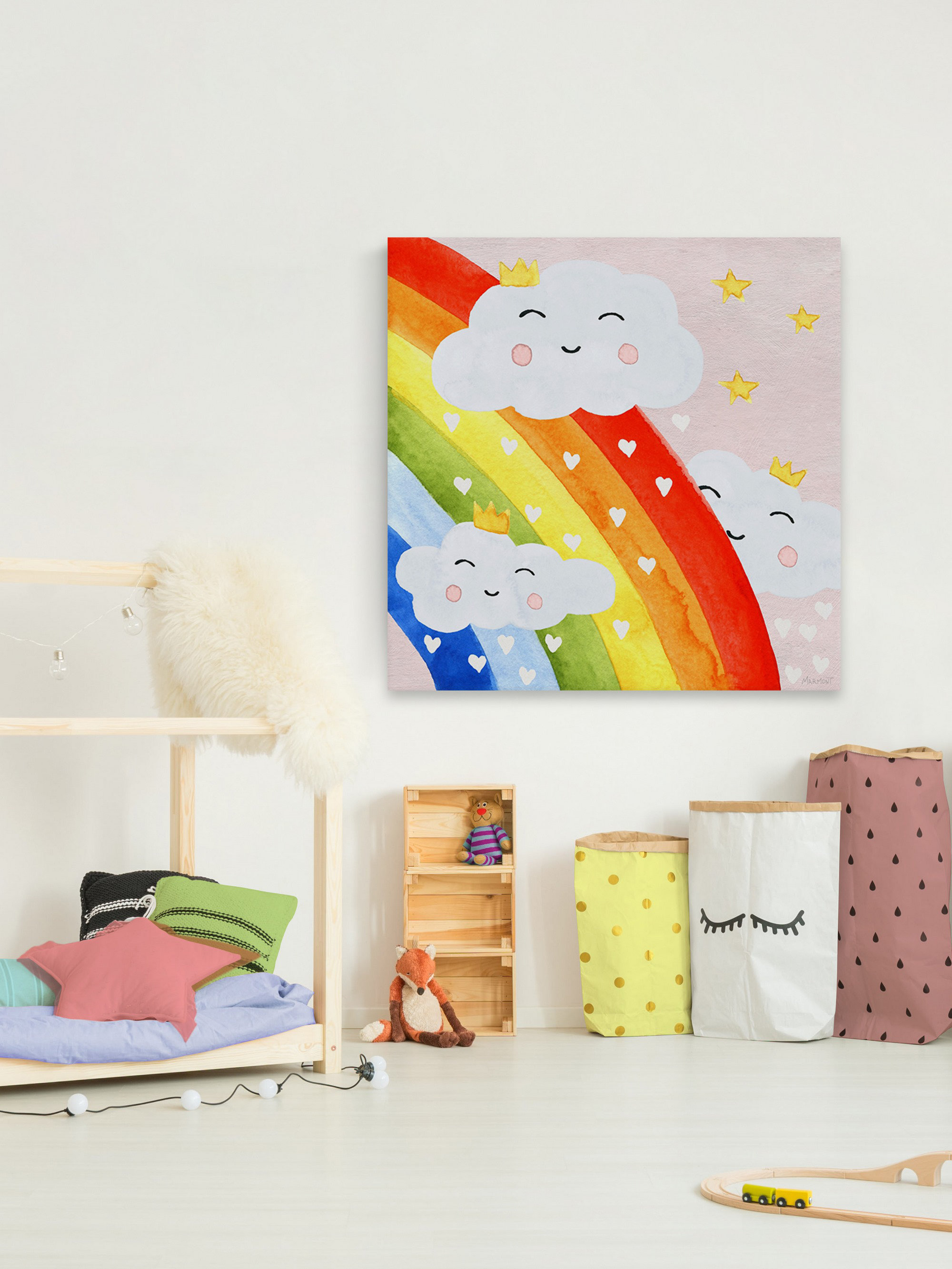 Isabelle & Max™ Gault Rainbow Party Print on Wrapped Canvas | Wayfair