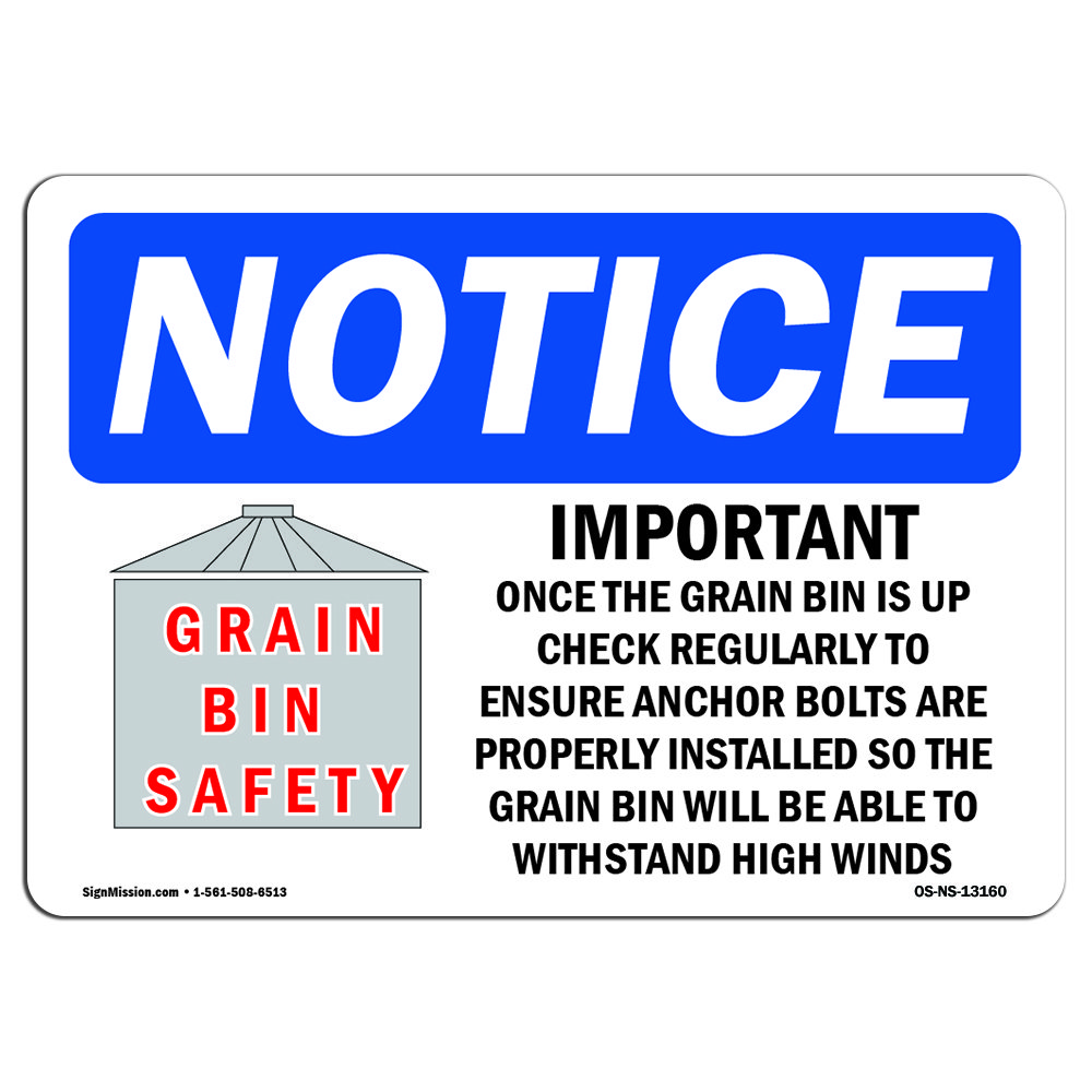 SignMission Grain Bin Silo Safety Sign | Wayfair