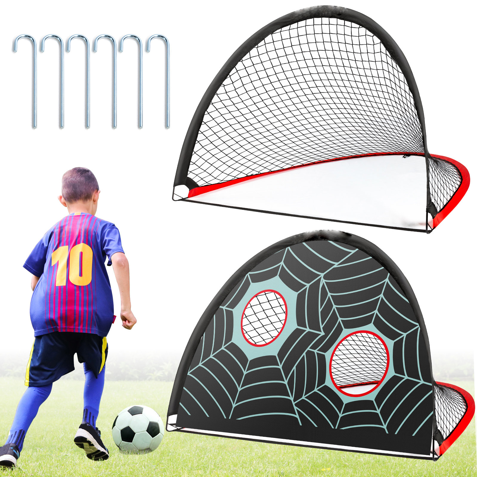 ECOSUB Ensemble de jeu de soccer pour enfants pour la cour arrière ...