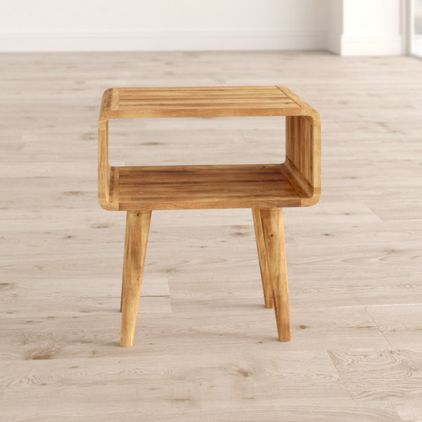 Hashtag Home Oliveira 45cm W Solid Wood Bedside Table & Reviews ...