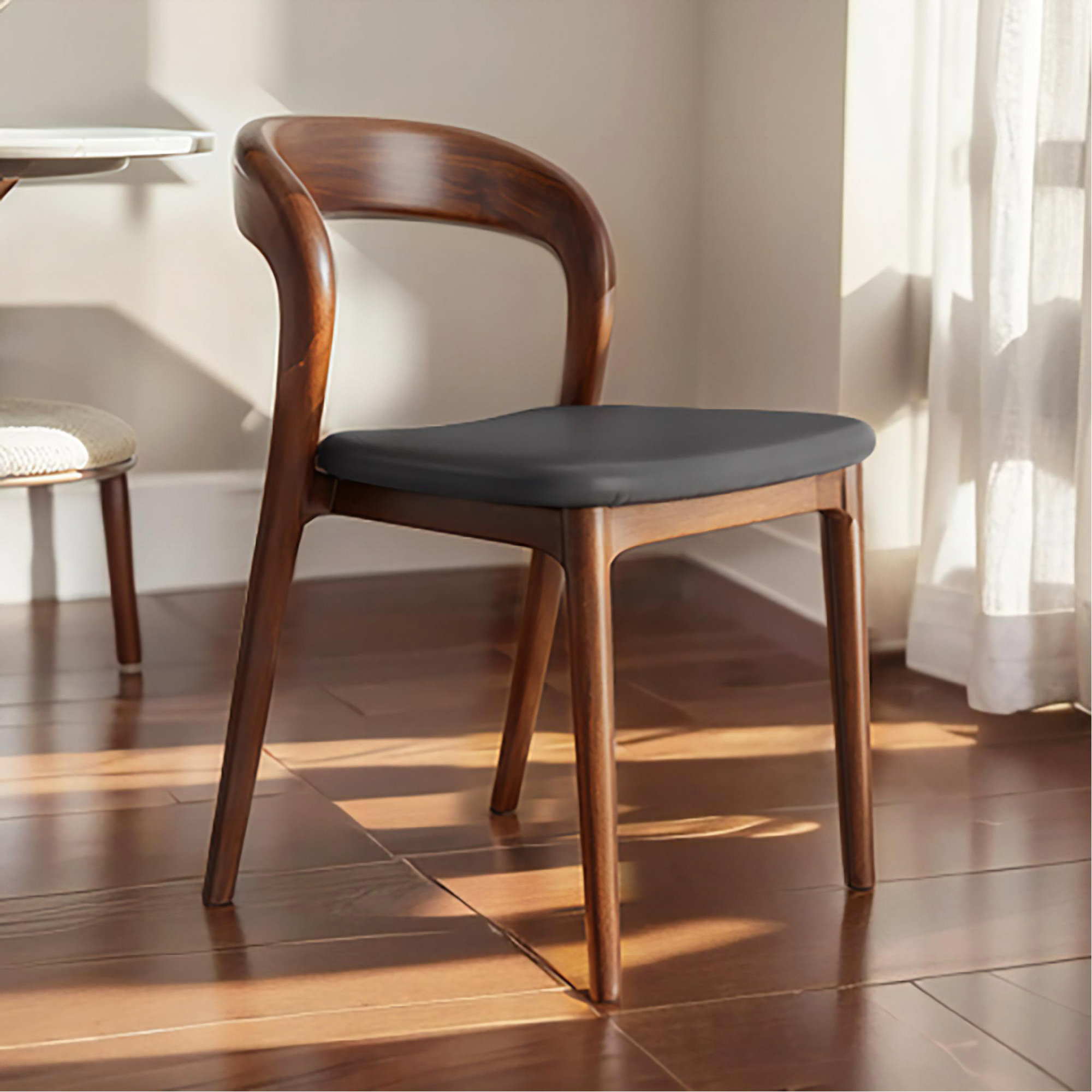 Corrigan Studio® Premium Solid Wood Dining Chairs - Set Of 2 Mid ...